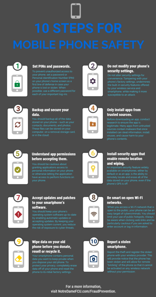 10 Steps for Mobile Phone Safety - Notre Dame Federal Credit Union